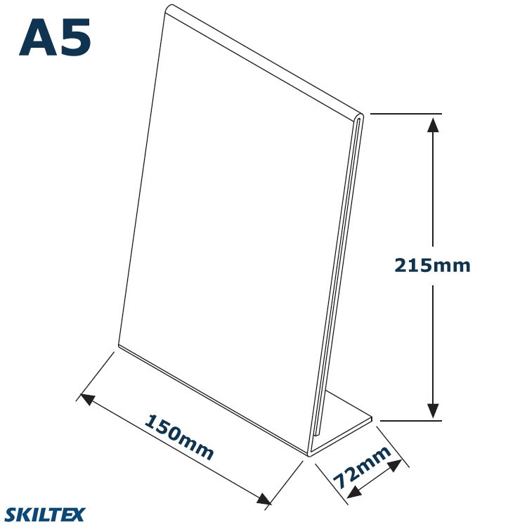 A5 L-Stand Højformat Akryldisplay fra kun 23,-