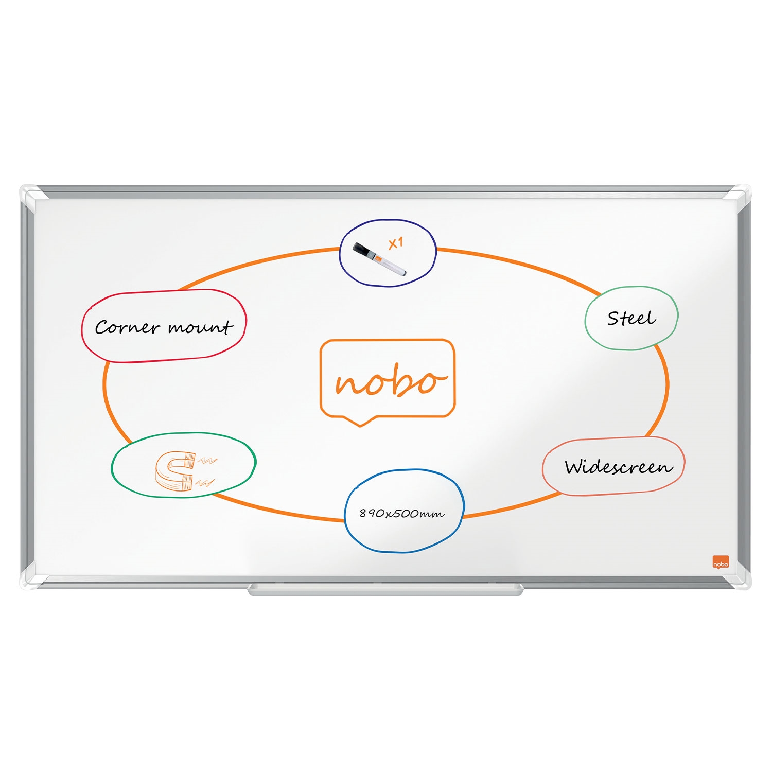 Nobo Widescreen NanoClean Whiteboard | Skiltex.dk