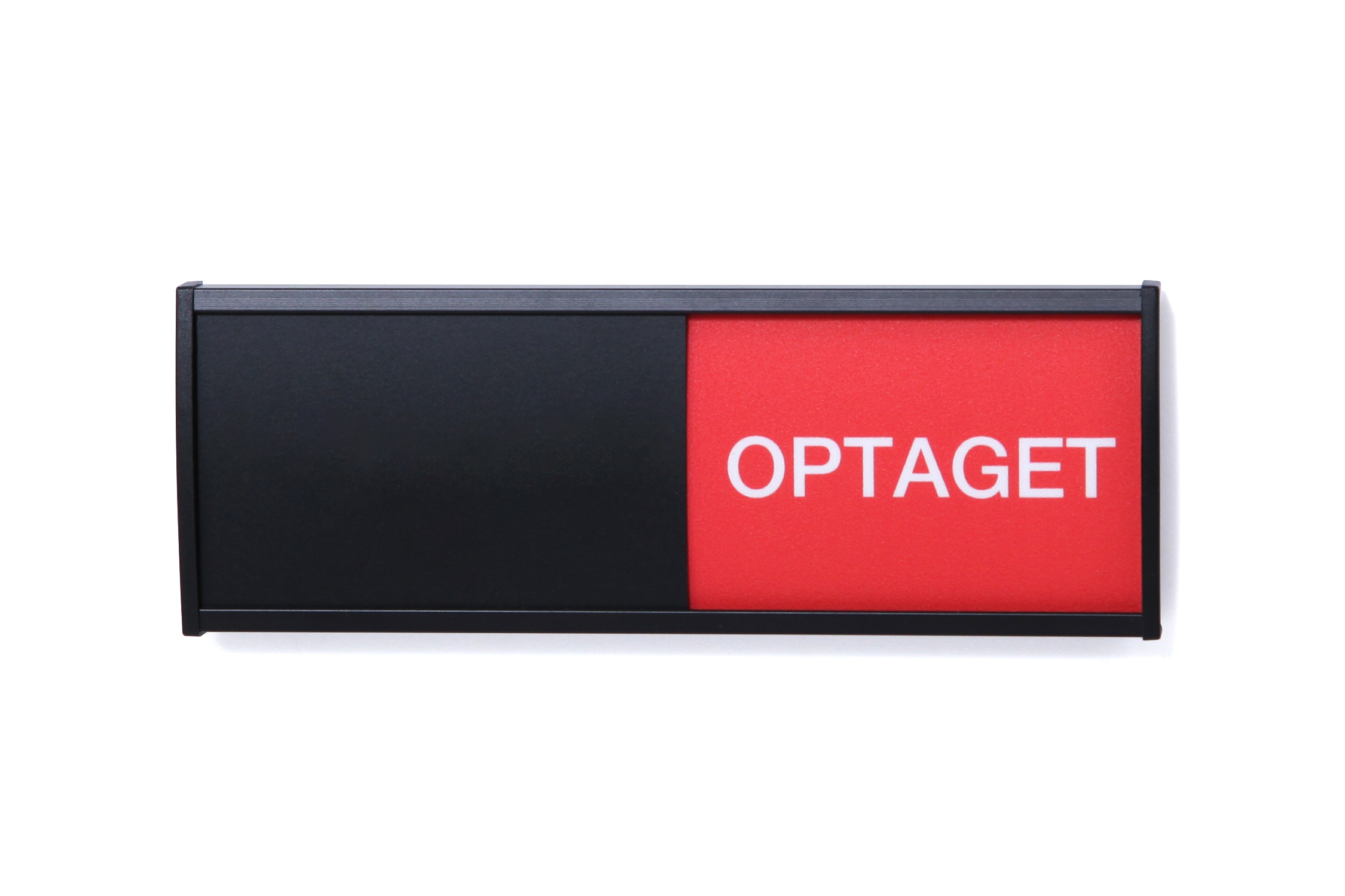 Strato Sort Ledig/optaget skilt - 56x150 | Skiltex.dk