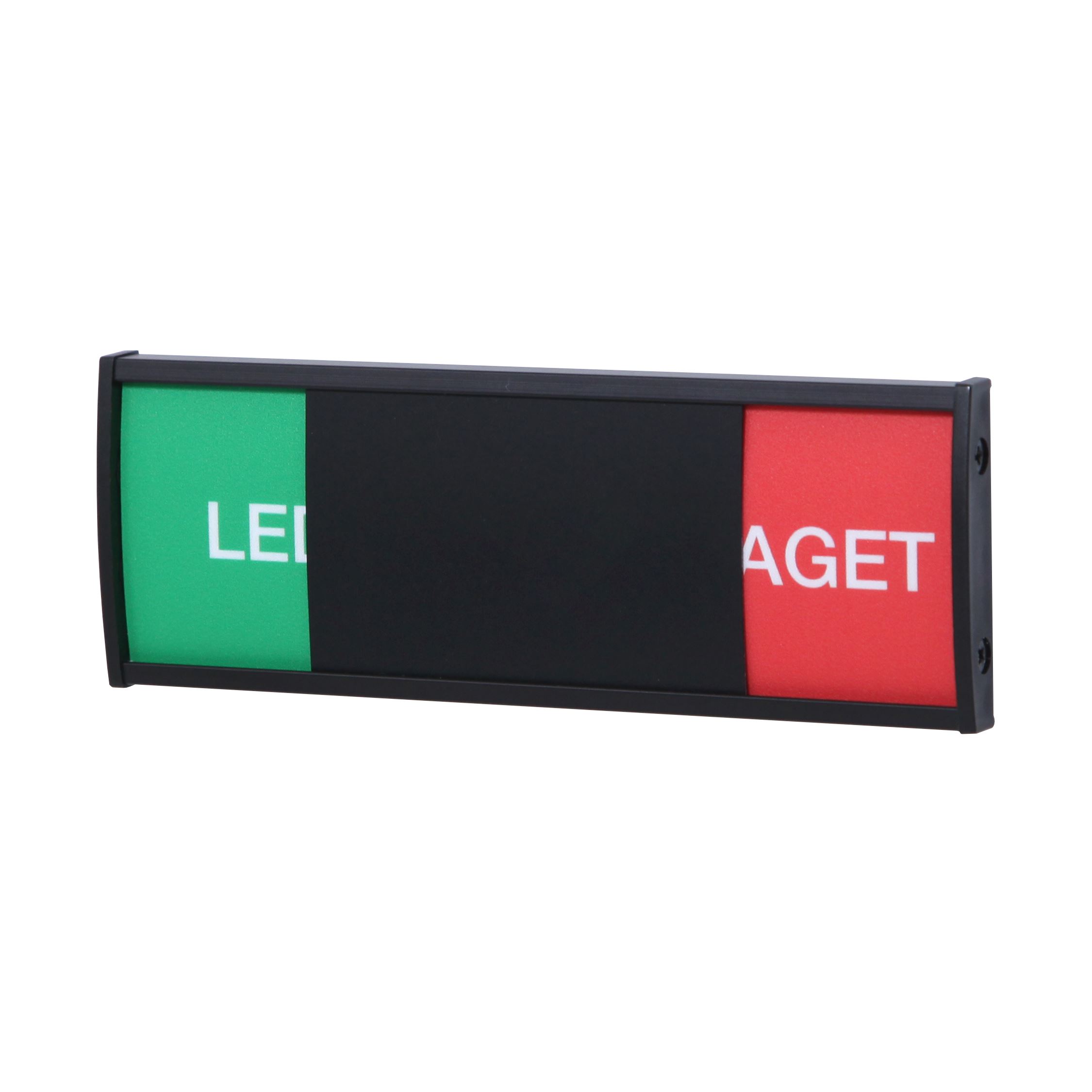 Strato Sort Ledig/optaget skilt - 56x155 | Skiltex.dk