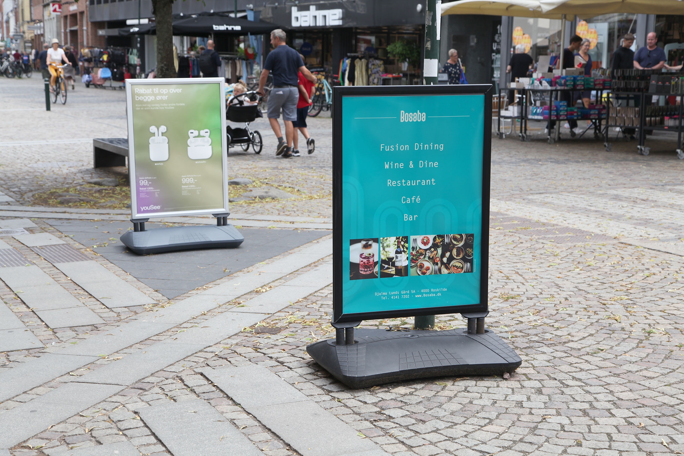 50x70cm Wind-Sign Pro Sort Gadeskilte - Frit leveret