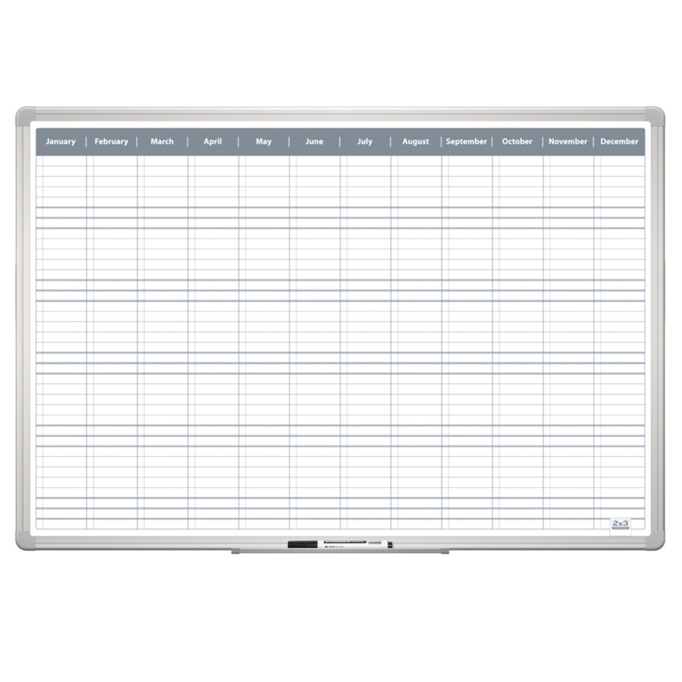 Årsplan whiteboard planlægningstavle | Skiltex.dk