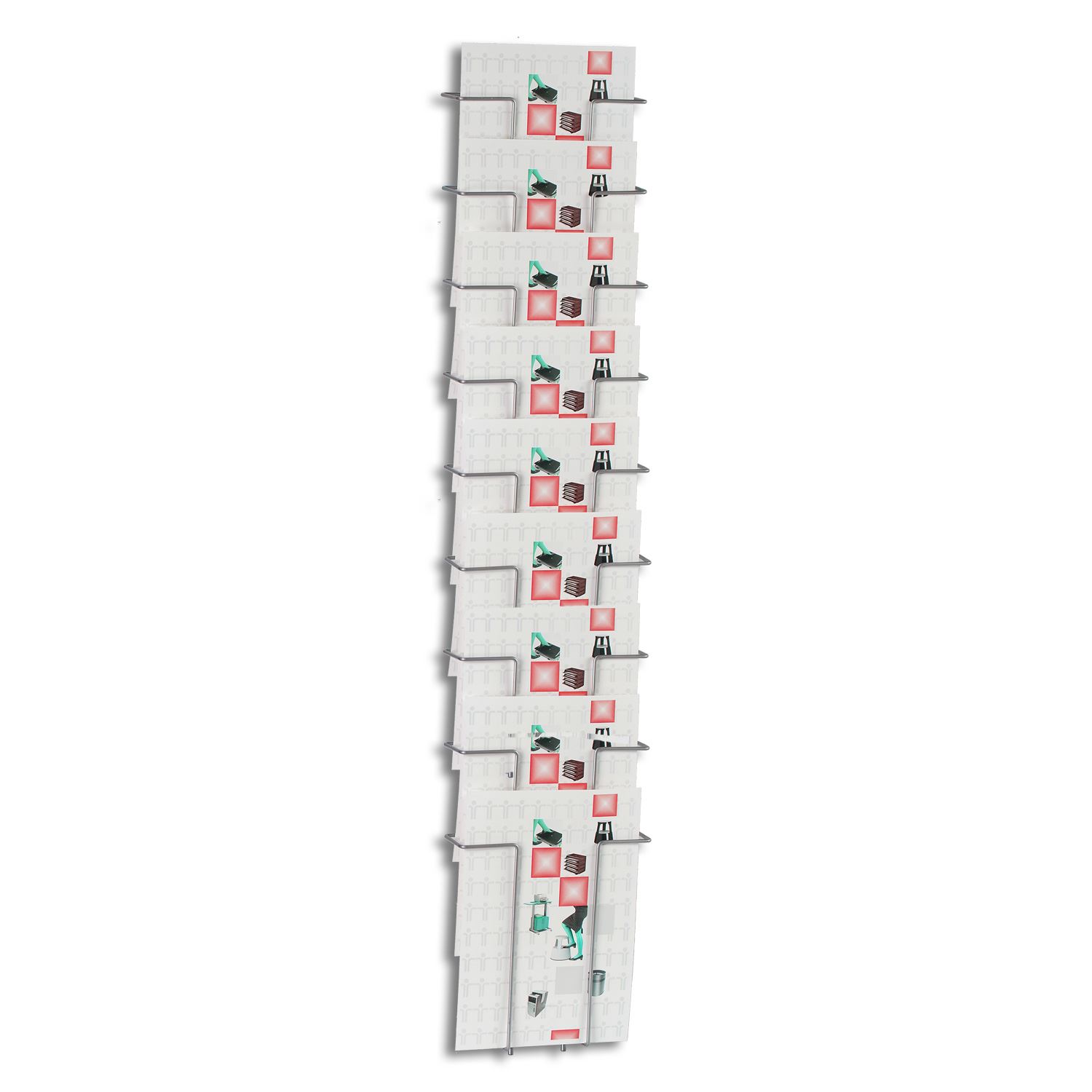 9 x A5 | Brochureholder til væg | Køb hos Skiltex.dk