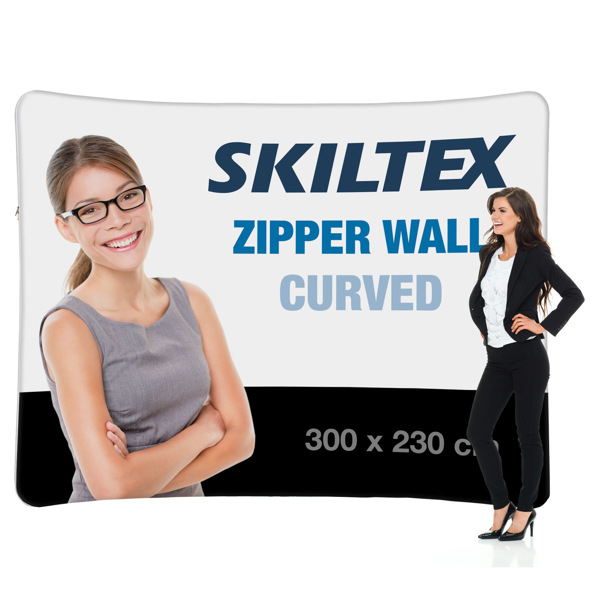 Zipper Wall Curved - 300 x 230 cm | Skiltex.dk